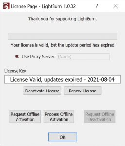 LightBurn – License Renewal, Expiry & Updates – Darkly Labs