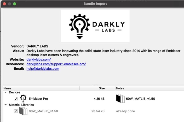 Import Emblaser Pro Bundle – Darkly Labs